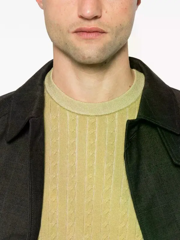 DIKTAT Cable-knit Crew-neck Sweater