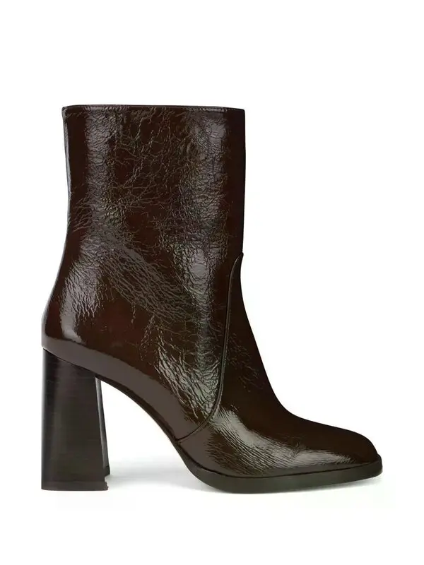 STUART WEITZMAN Vera Zip Crinkle Patent Boots