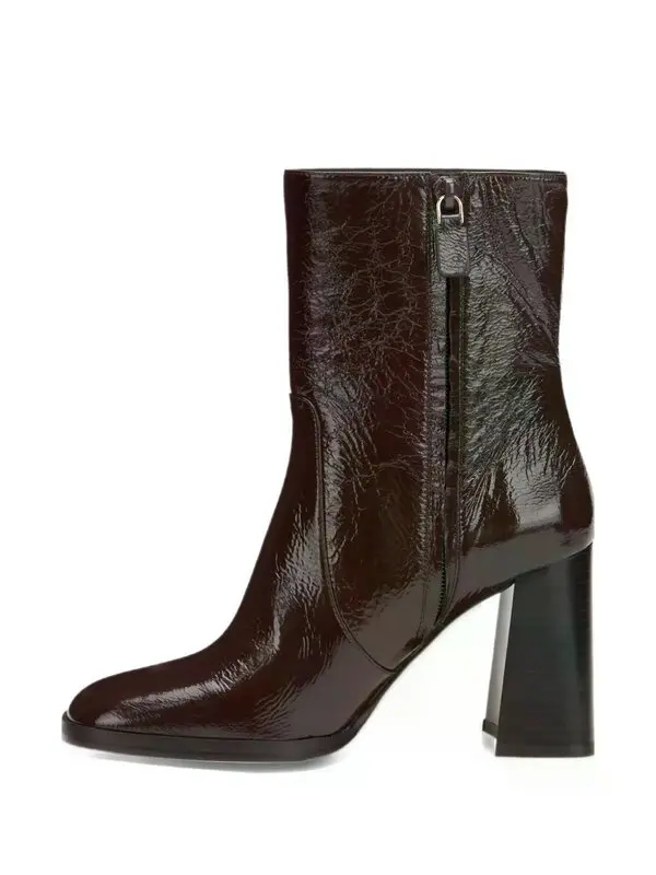 STUART WEITZMAN Vera Zip Crinkle Patent Boots