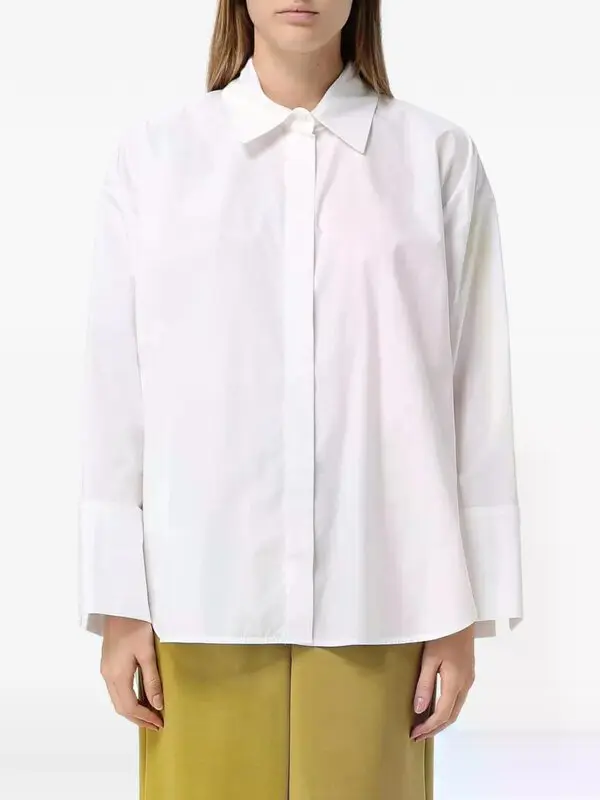 MEIMEIJ Oversized-cuff Concealed-front Shirt