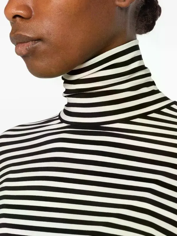 Norma Kamali Striped Turtleneck Top