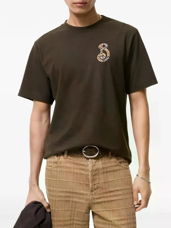 Burberry Check B Motif Cotton T-shirt