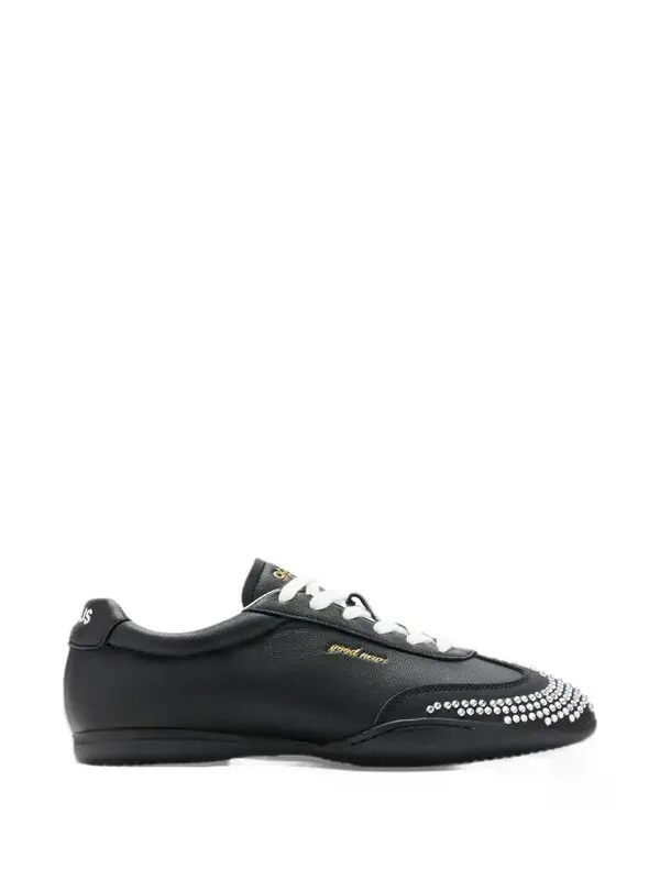 Good News Swarovski Crystal-embellished Leather Sneakers - Black