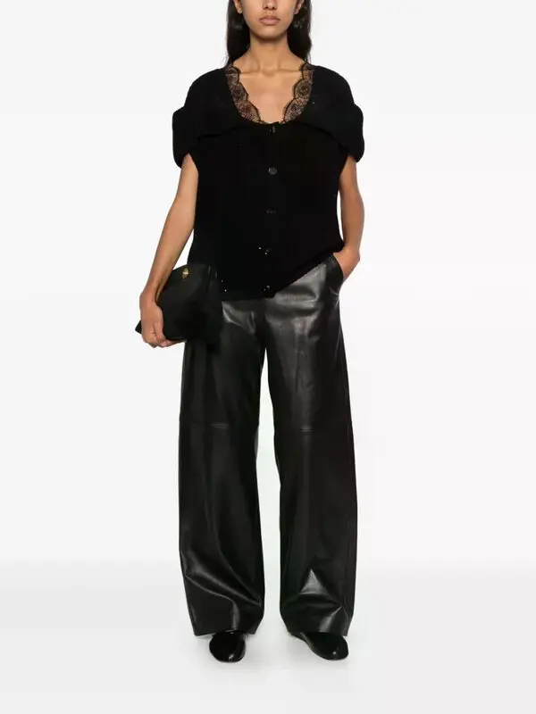 Liviana Conti Lace-trim Sleeveless Cardigan