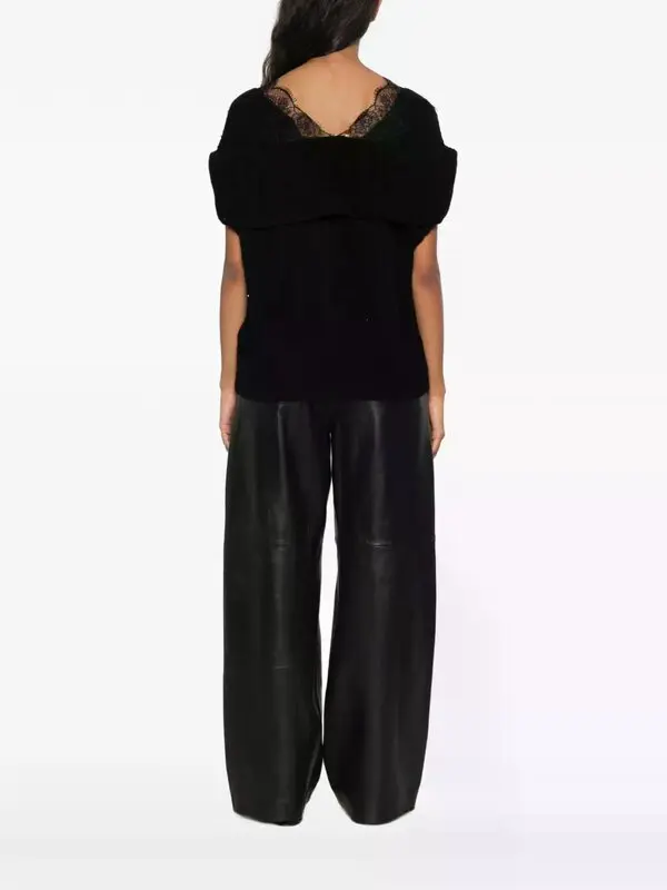Liviana Conti Lace-trim Sleeveless Cardigan