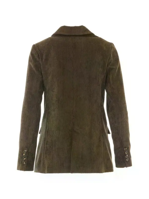 RUE DU BAC Double-breasted Corduroy-effect Blazer