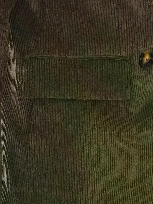 RUE DU BAC Double-breasted Corduroy-effect Blazer