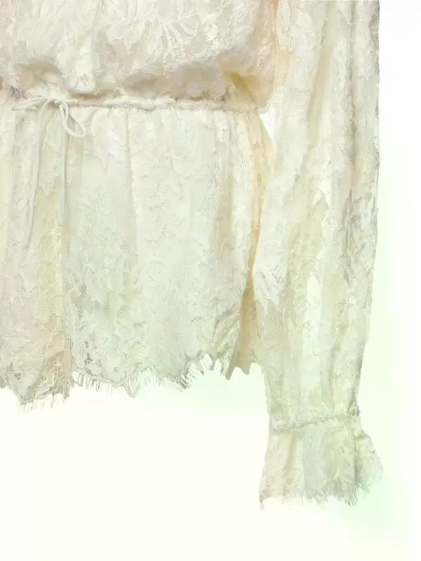 For Love & Lemons Ruffled Lace Playsuit