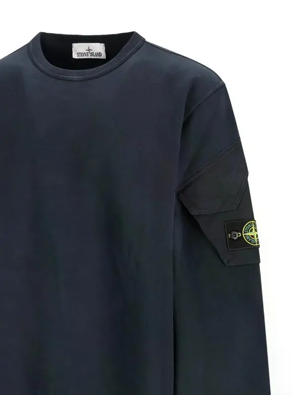 Stone Island 6100015 Brushed Organic Cotton Fleece Sweatshirt