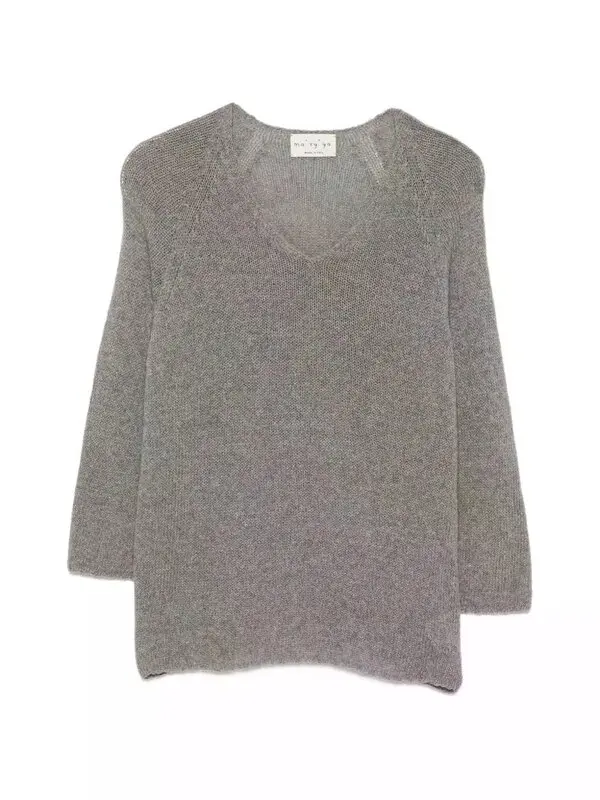 MA'RY'YA V-neck Raglan-sleeve Sweater