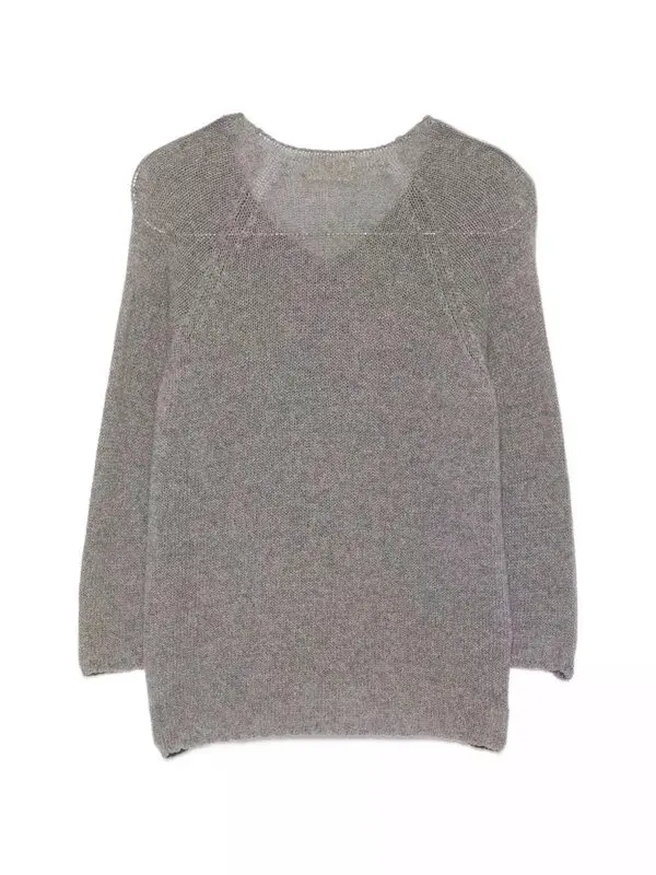 MA'RY'YA V-neck Raglan-sleeve Sweater