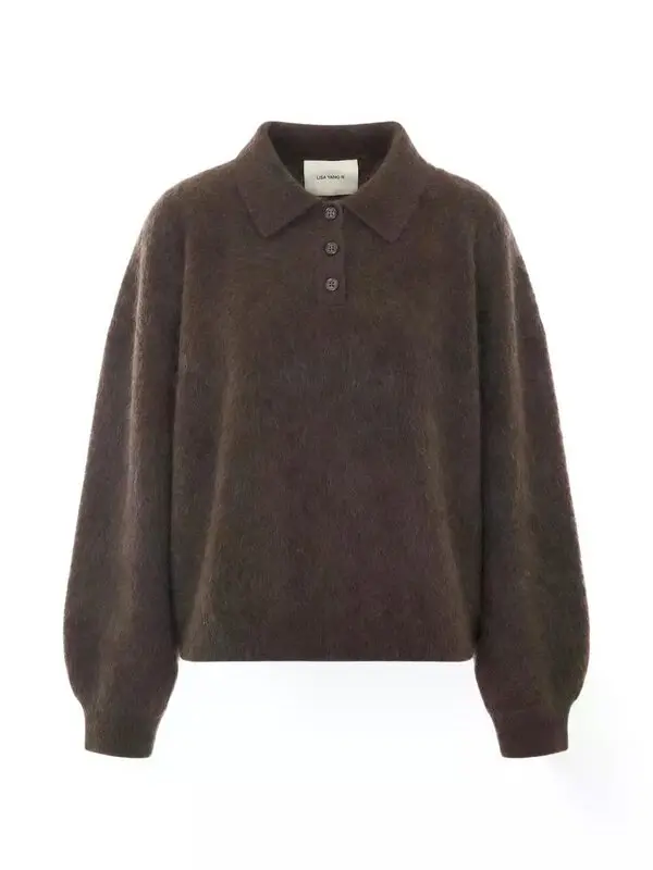 LISA YANG Valdis Polo Sweater - Brown