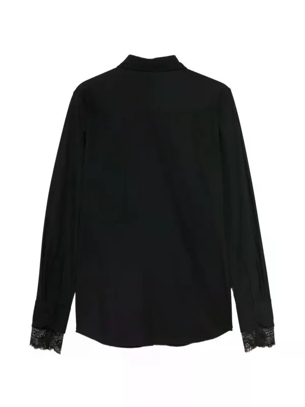 Chiara Boni La Petite Robe Lace-trim Shirt - Black