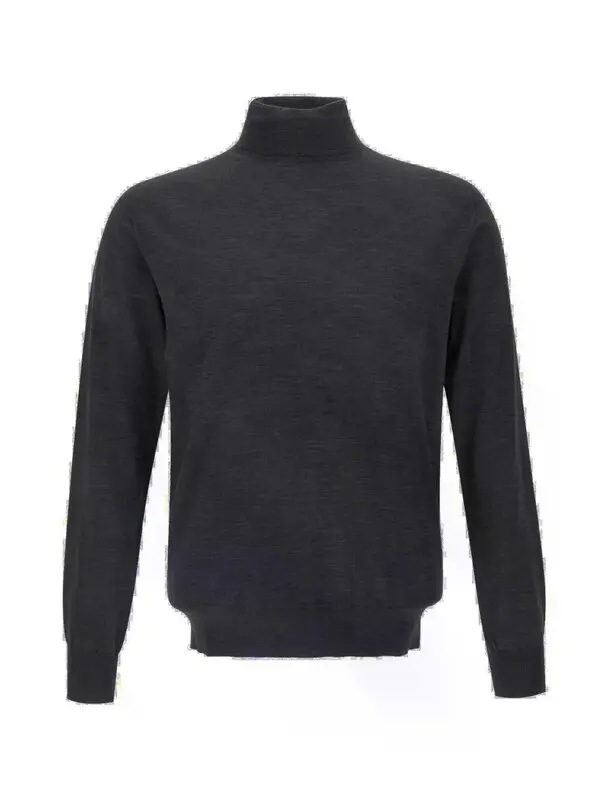 KANGRA Roll-neck Wool Sweater - Grey