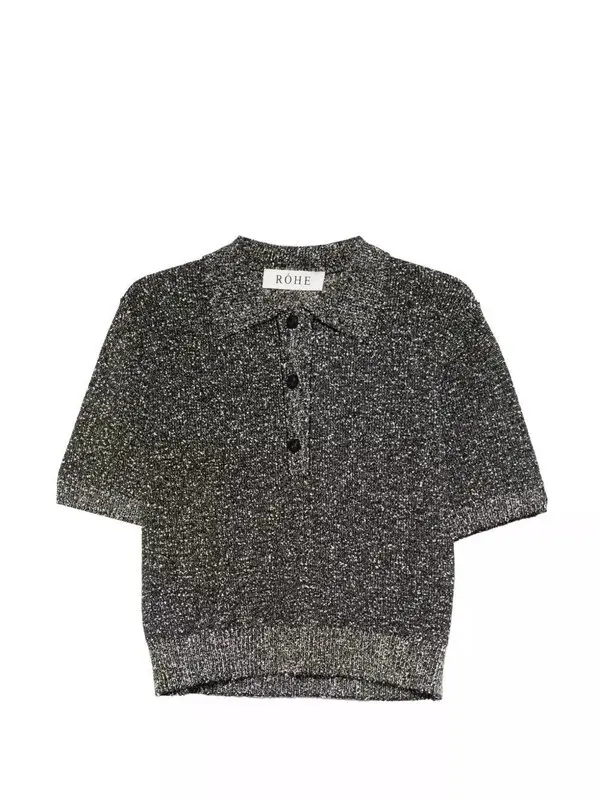 RÓHE Bi-colour Knitted Polo Shirt