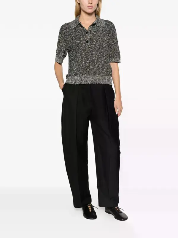 RÓHE Bi-colour Knitted Polo Shirt