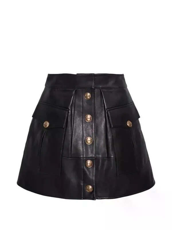 Cara Cara Fatima Leather Mini Skirt