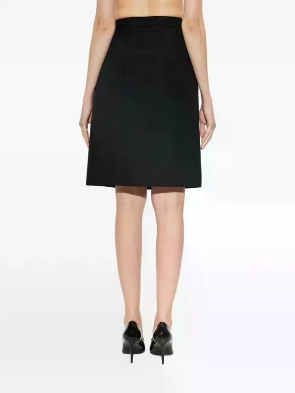 Versace Grain-de-poudre Wool Midi Skirt