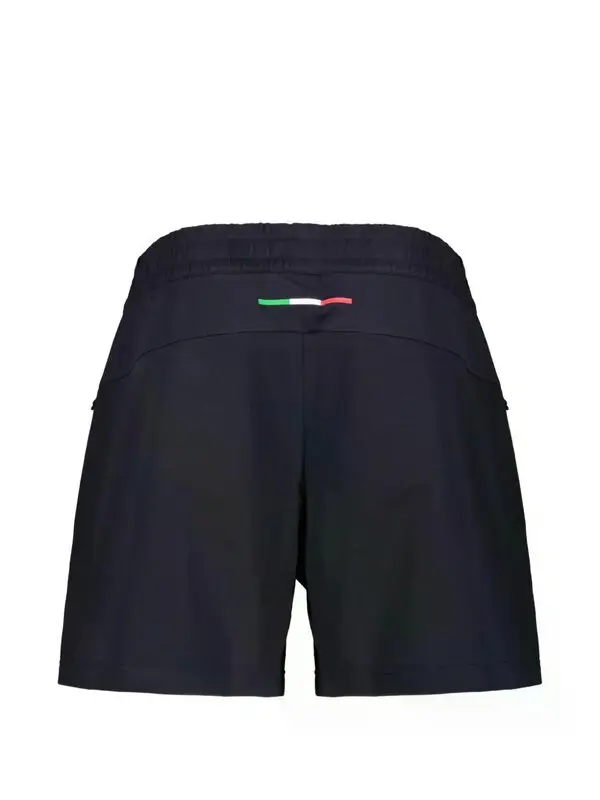 EA7 Logo-print Elasticated-waist Mini Shorts