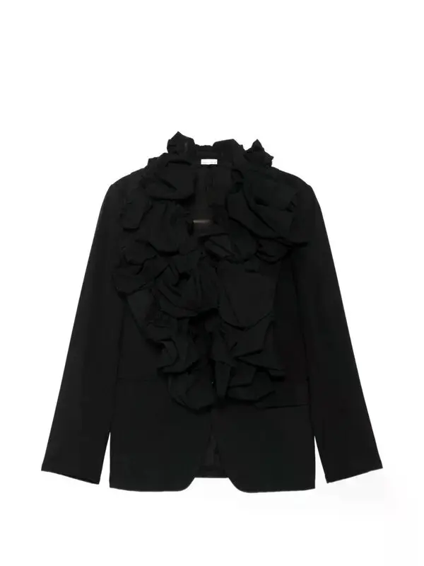 Comme Des Garçons Ruffled Long-sleeve Blazer