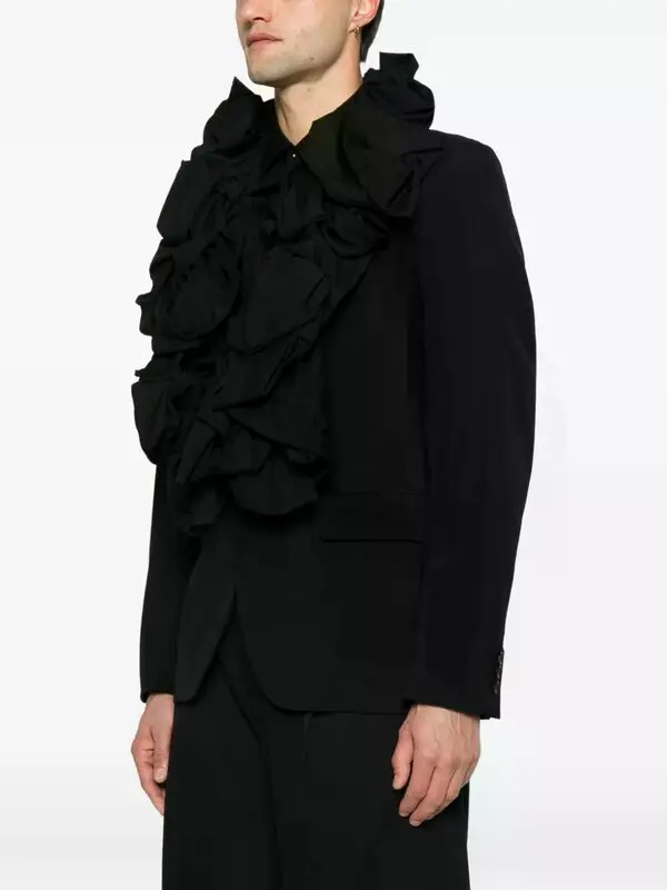 Comme Des Garçons Ruffled Long-sleeve Blazer