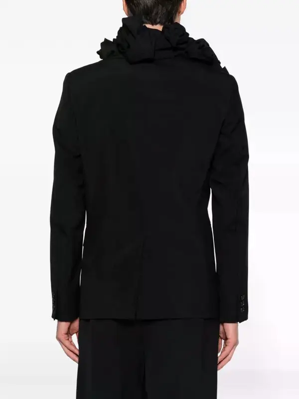 Comme Des Garçons Ruffled Long-sleeve Blazer