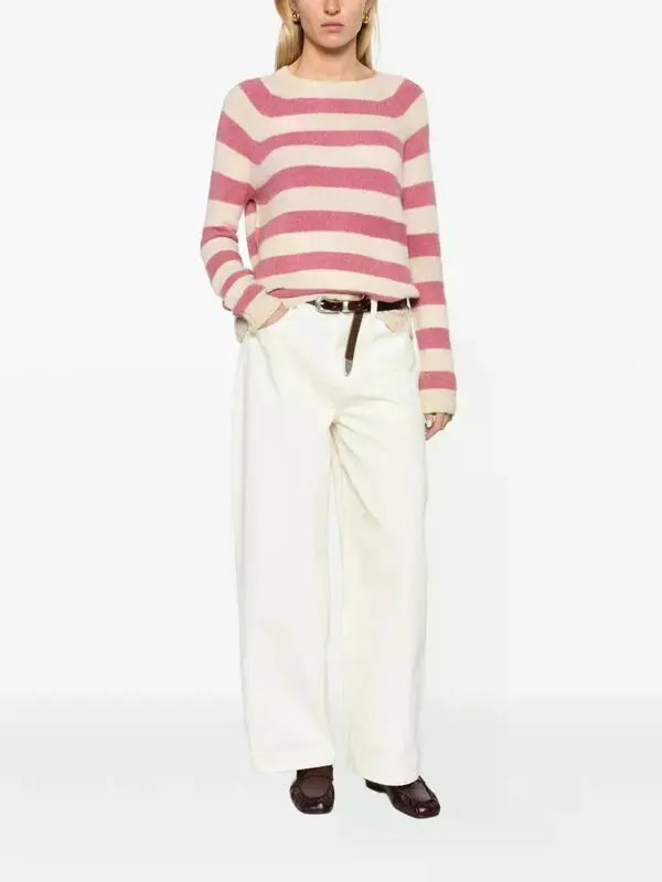 Max Mara Alpaca And Cotton Sweater Raspberry
