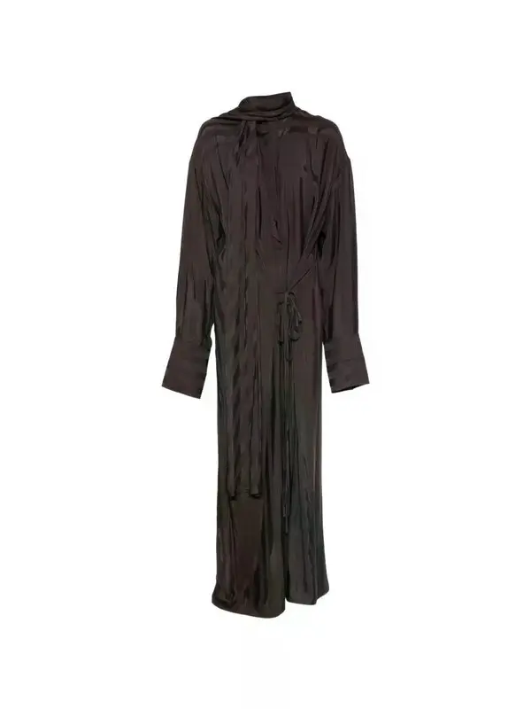 Sportmax Satin-stripe Tie-waist Dress
