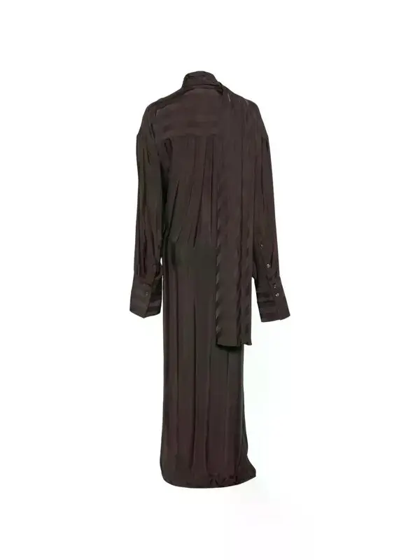 Sportmax Satin-stripe Tie-waist Dress