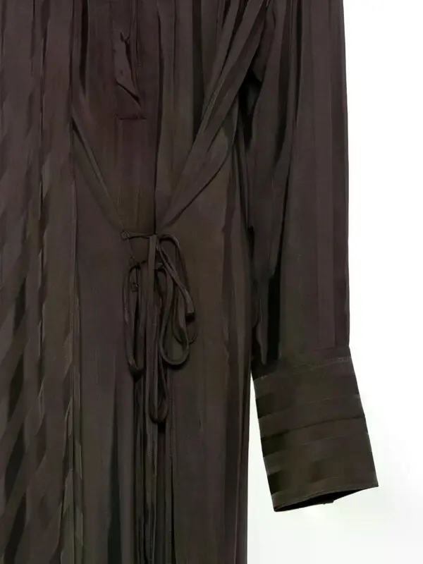 Sportmax Satin-stripe Tie-waist Dress