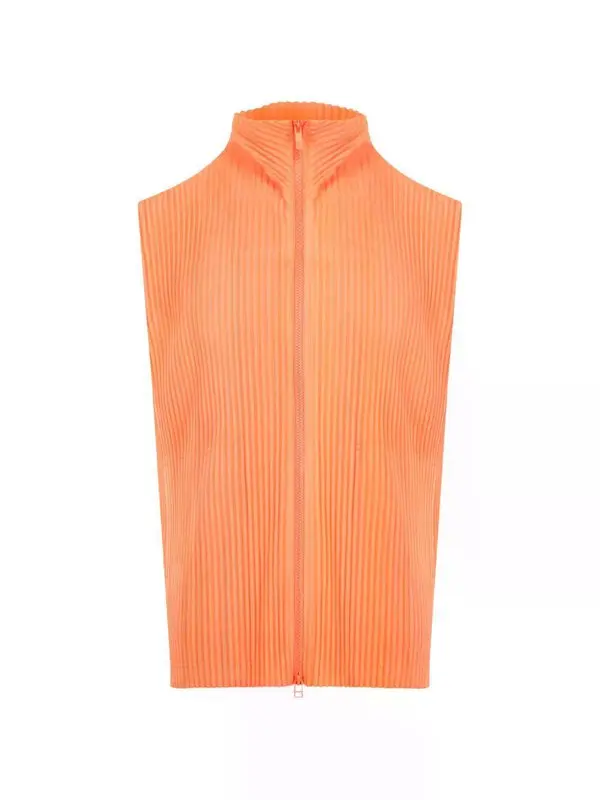 Issey Miyake Pleated Zip-up Vest
