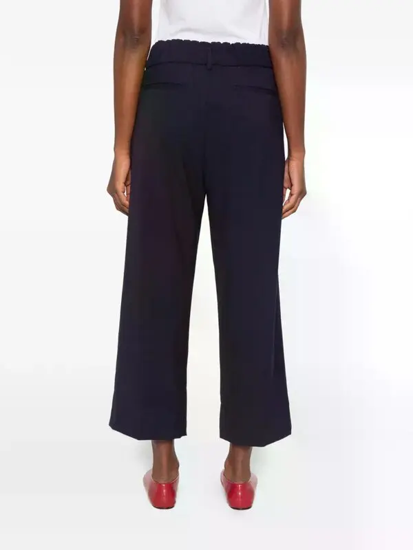 MY MYTHS Elasticated-waistband Cropped Trousers