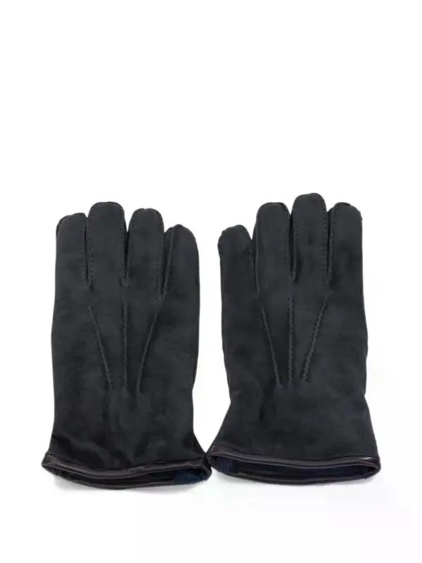 RESTELLI Suede-finish Stitched-detail Gloves
