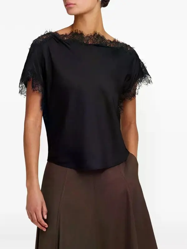 A.L.C. Luna Lace-trim Blouse - Black