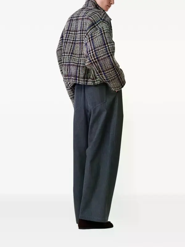 ZENGGI Check Cropped Jacket