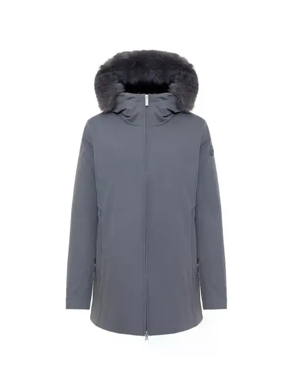 COLMAR Faux-fur Trim Hooded Coat - Grey