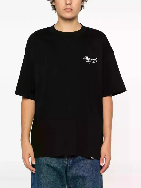 REPRESENT Logo-print Cotton T-shirt