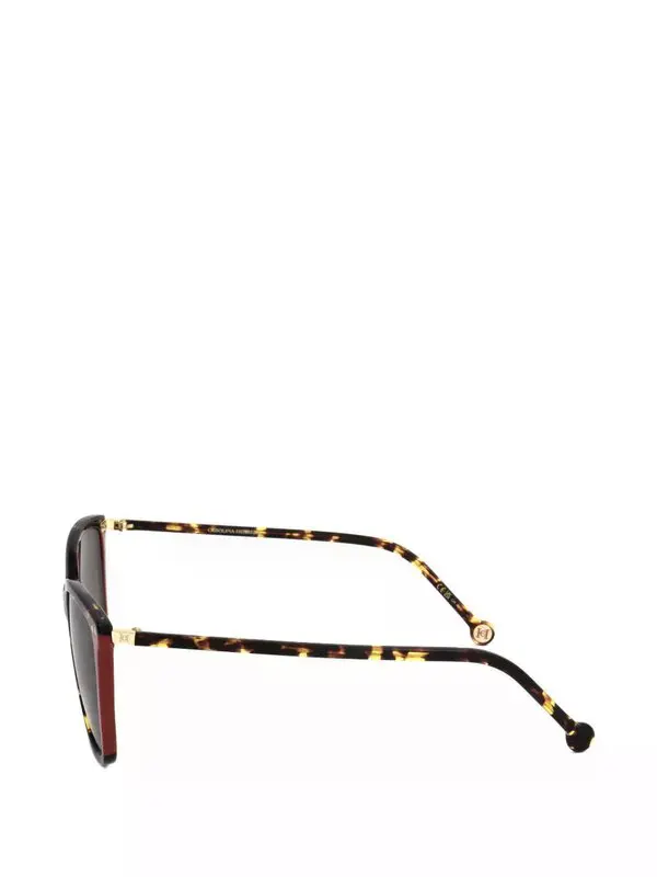 Carolina Herrera Tortoiseshell-effect Square-frame Sunglasses