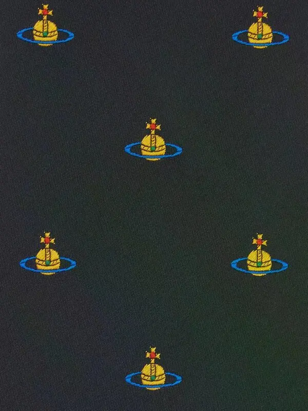 VIVIENNE WESTWOOD Orb Embroidered Silk Tie