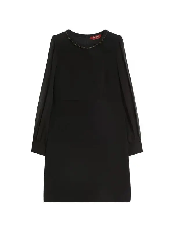 Max Mara Bead-embroidered Midi Dress - Black