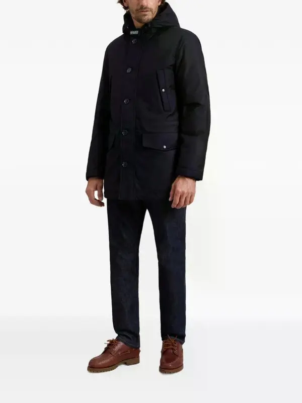Woolrich Hooded Button-fastening Coat