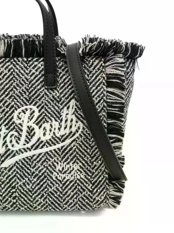 MC2 SAINT BARTH Mini Vanity Herringbone Tote Bag