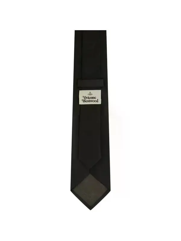 VIVIENNE WESTWOOD Orb-embroidered Silk Tie