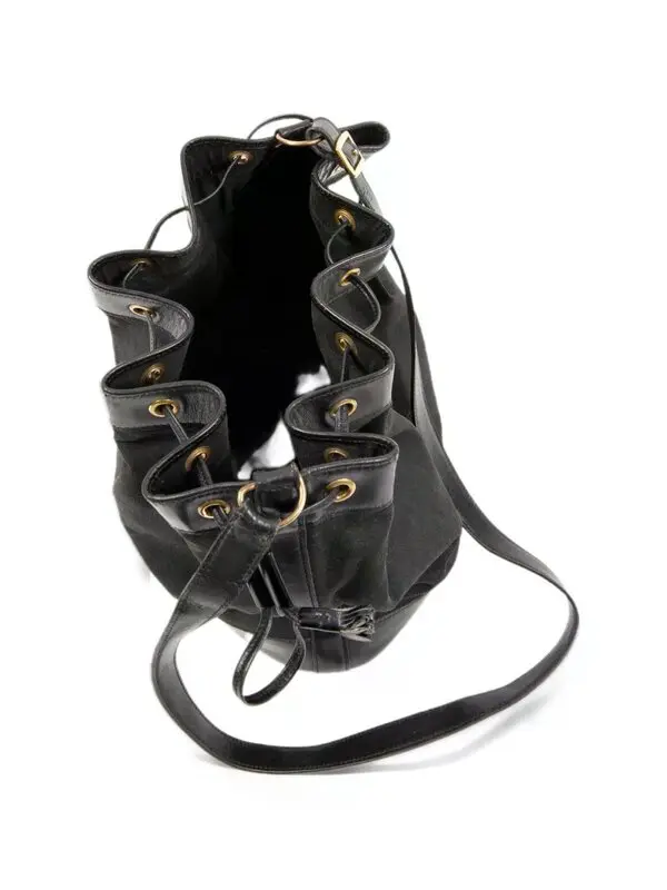 Hermès 1980s Gm Market Leather-trim Bucket Bag