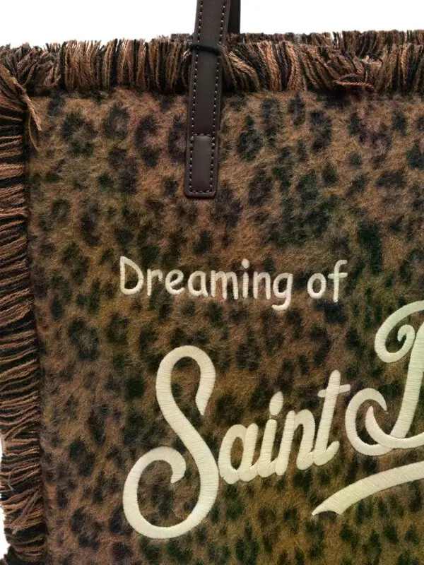 MC2 SAINT BARTH Vanity Leopard-print Fringed Shoulder Bag