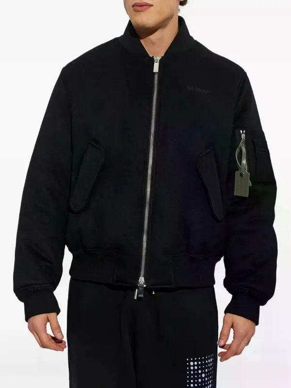 Off-White Zip Tie Tag Bomber Jacket