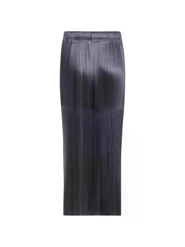 Issey Miyake Pleated Satin Maxi Skirt