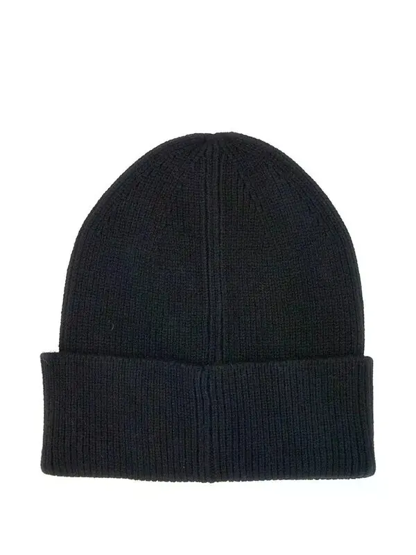 Liu Jo Rhinestone-logo Ribbed-knit Beanie Hat