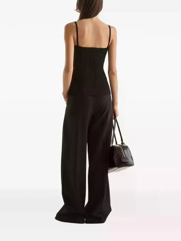 COURREGES Rib-knit Bustier Top