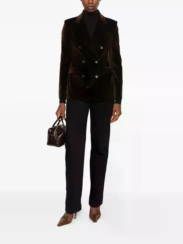 Tagliatore Double-breasted Velvet Blazer